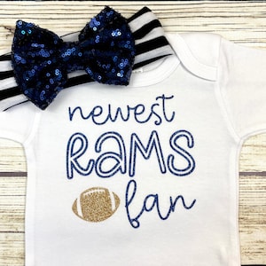 Newest Rams Fan Football Bodysuit Outfit for Baby Girl - Etsy