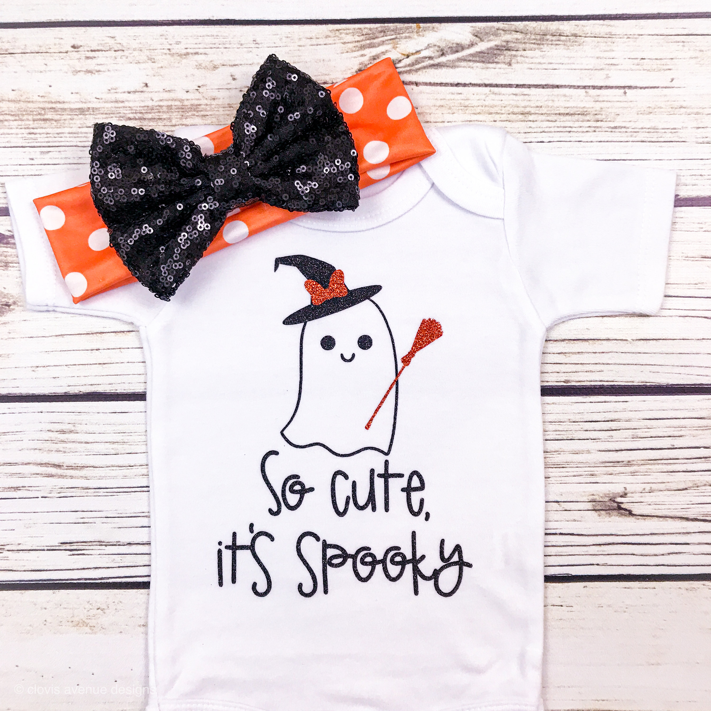 So Cute, It's Spooky New Design Halloween Ghost Bodysuit Outfit Baby ...