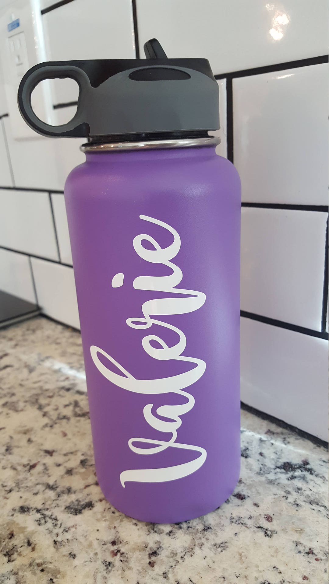 Custom Name Vinyl Decal for Flask Water Bottle - Etsy