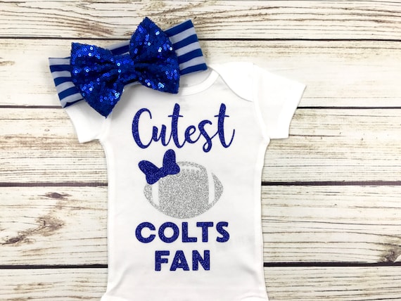 Cutest Colts Fan Football Bodysuit Outfit for Baby Girl | Etsy
