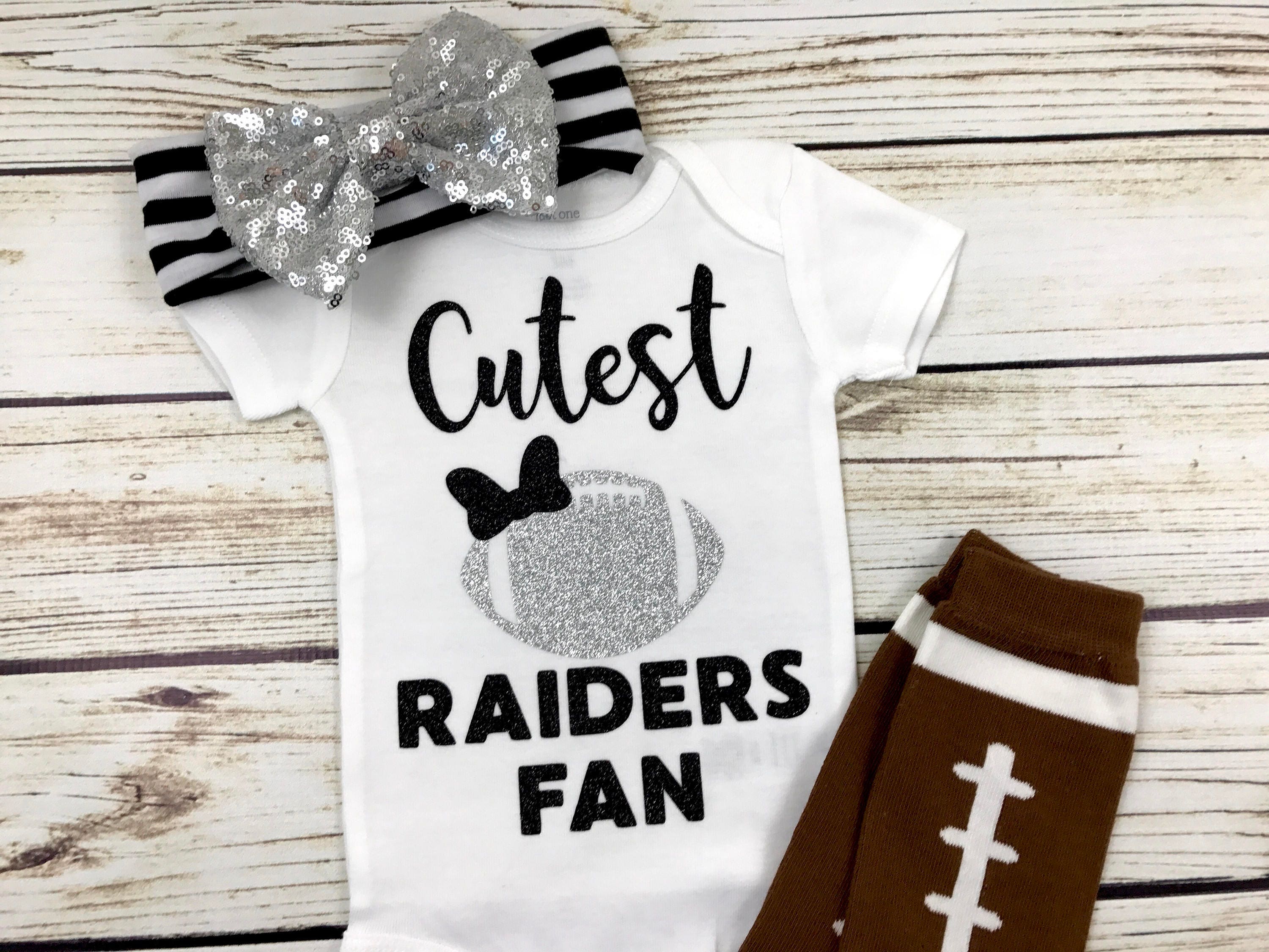 Cutest Raiders Fan Football Bodysuit Outfit for Baby Girl - Etsy