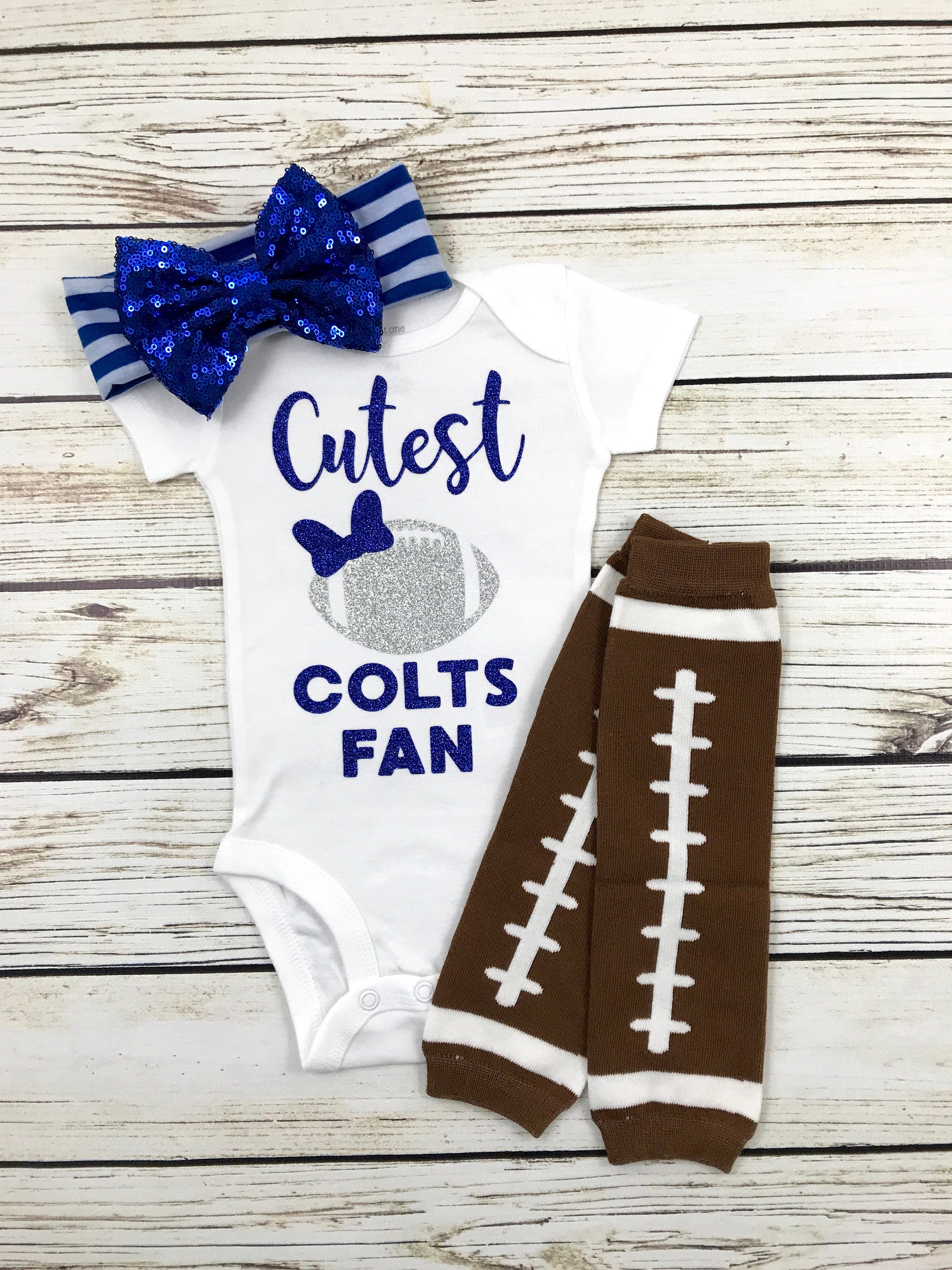 Cutest Colts Fan Football Bodysuit Outfit for Baby Girl - Etsy