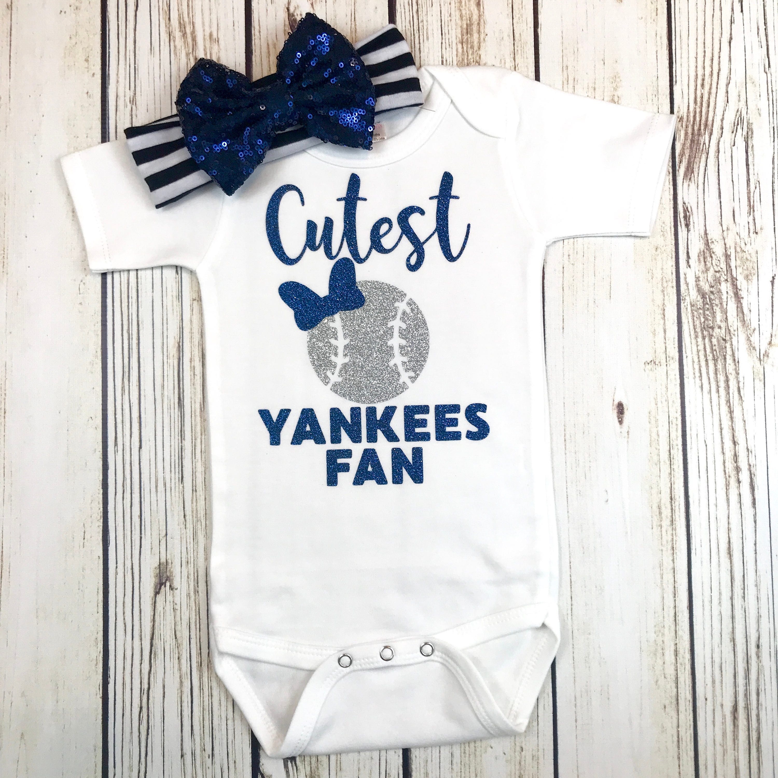 Cutest Yankees Fan Baseball Outfit for Baby Girl - Etsy
