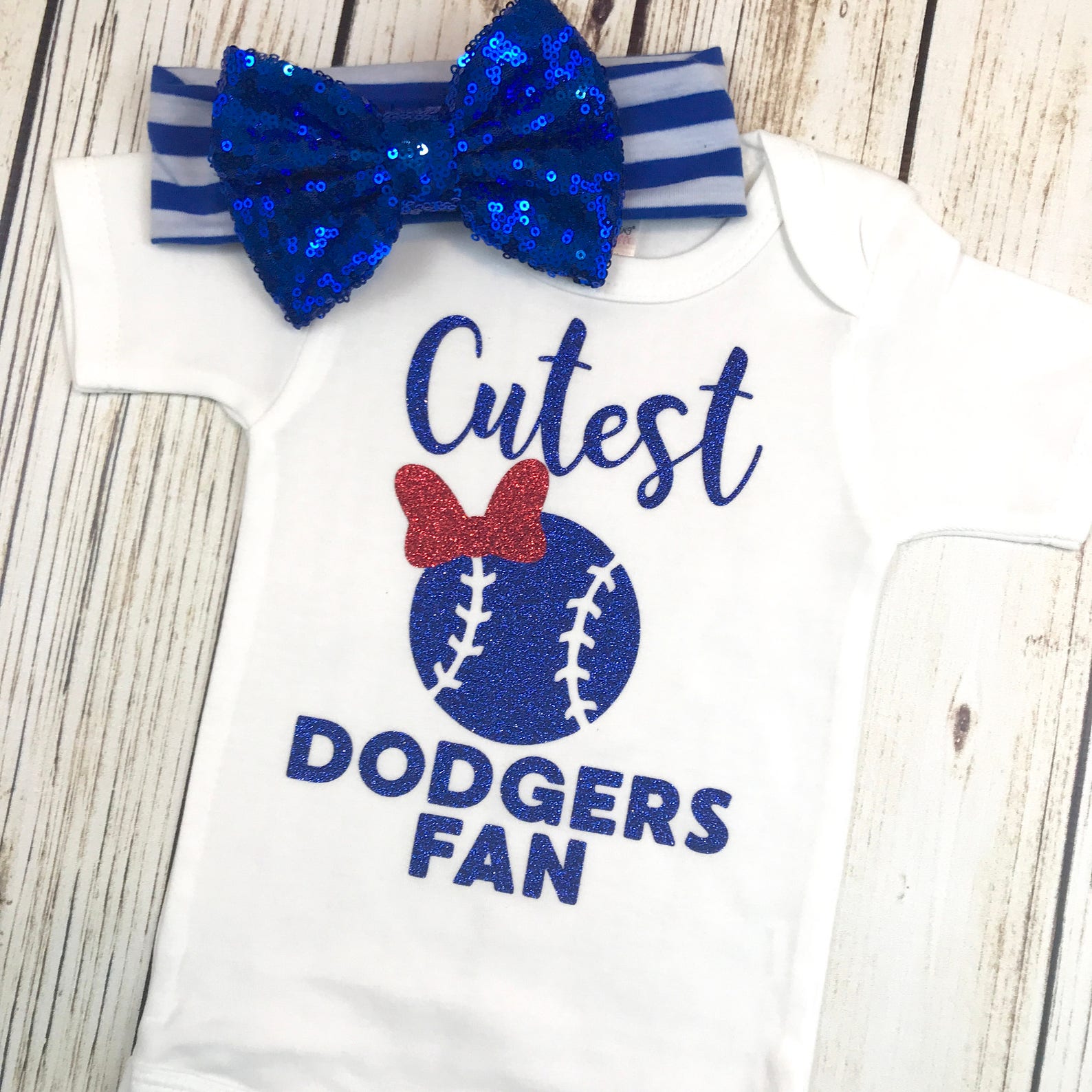 Cutest Dodgers Fan Baseball Outfit for Baby Girl - Etsy