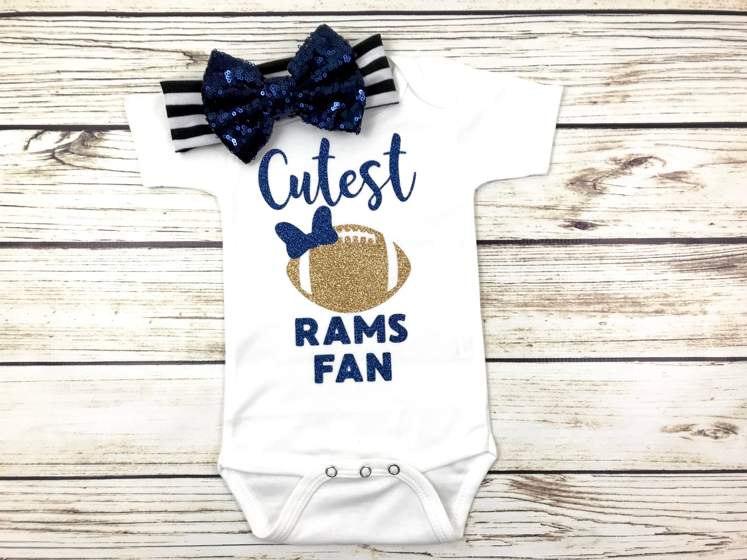Cutest Rams Fan Football Bodysuit Outfit for Baby Girl | Etsy
