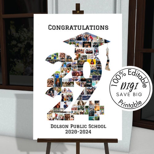 Class of 2024 Celebration Bundle: Photo Frame 40 Photo Frame Digital ...