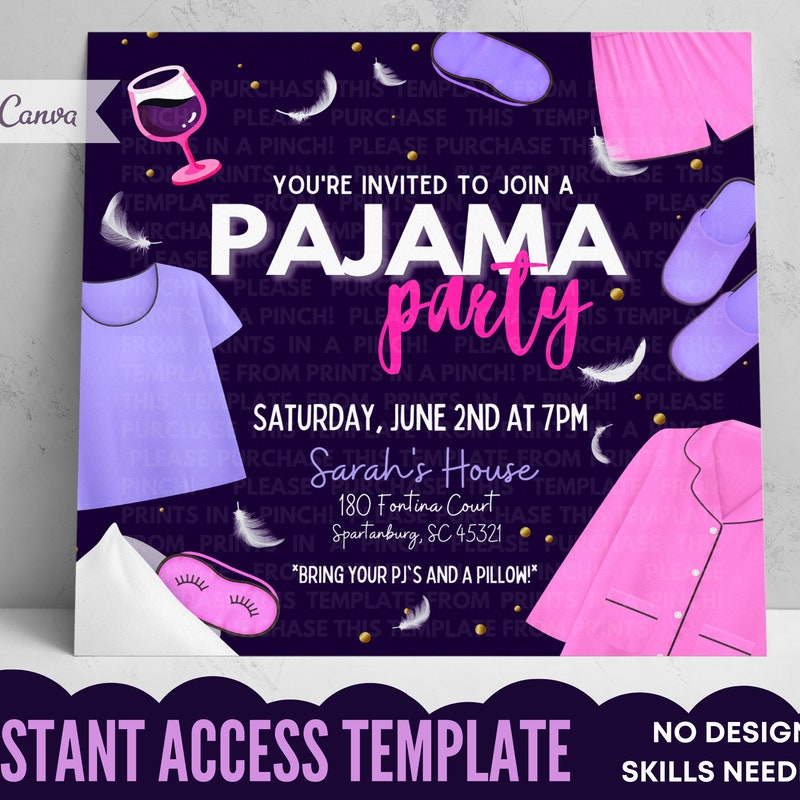 Pajama Party Etsy