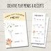 Printable Flower Shop Menus and Receipts for Kids Creative - Etsy