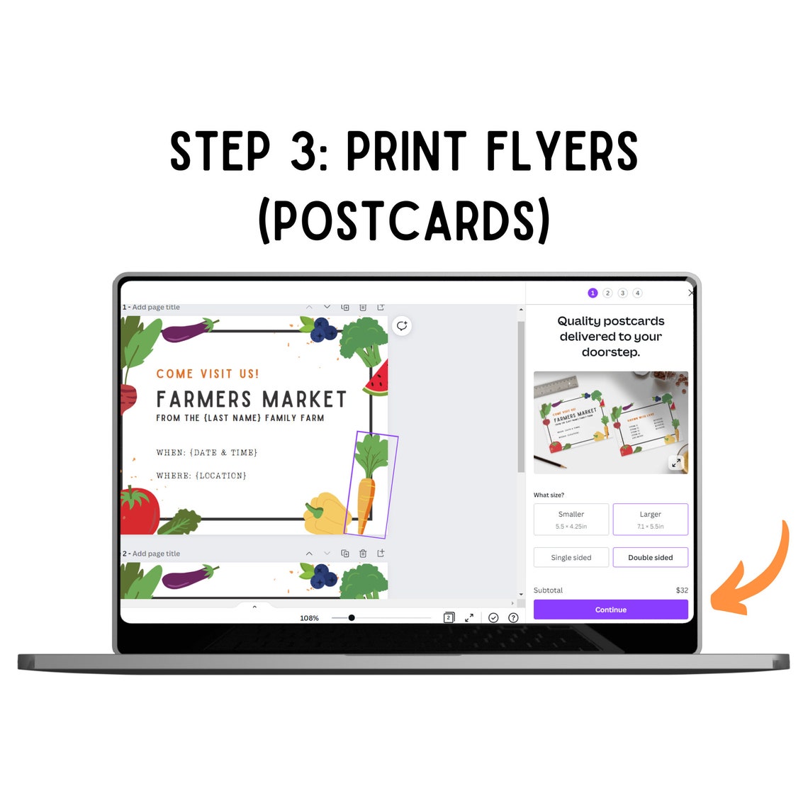 Farmers Market Stand Event Flyer EDITABLE TEMPLATE Easily - Etsy