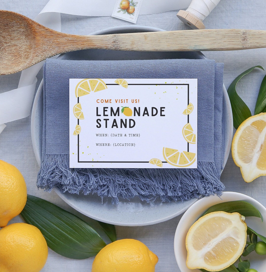Lemonade Stand Event Flyer – EDITABLE TEMPLATE – Easily Promote Your ...