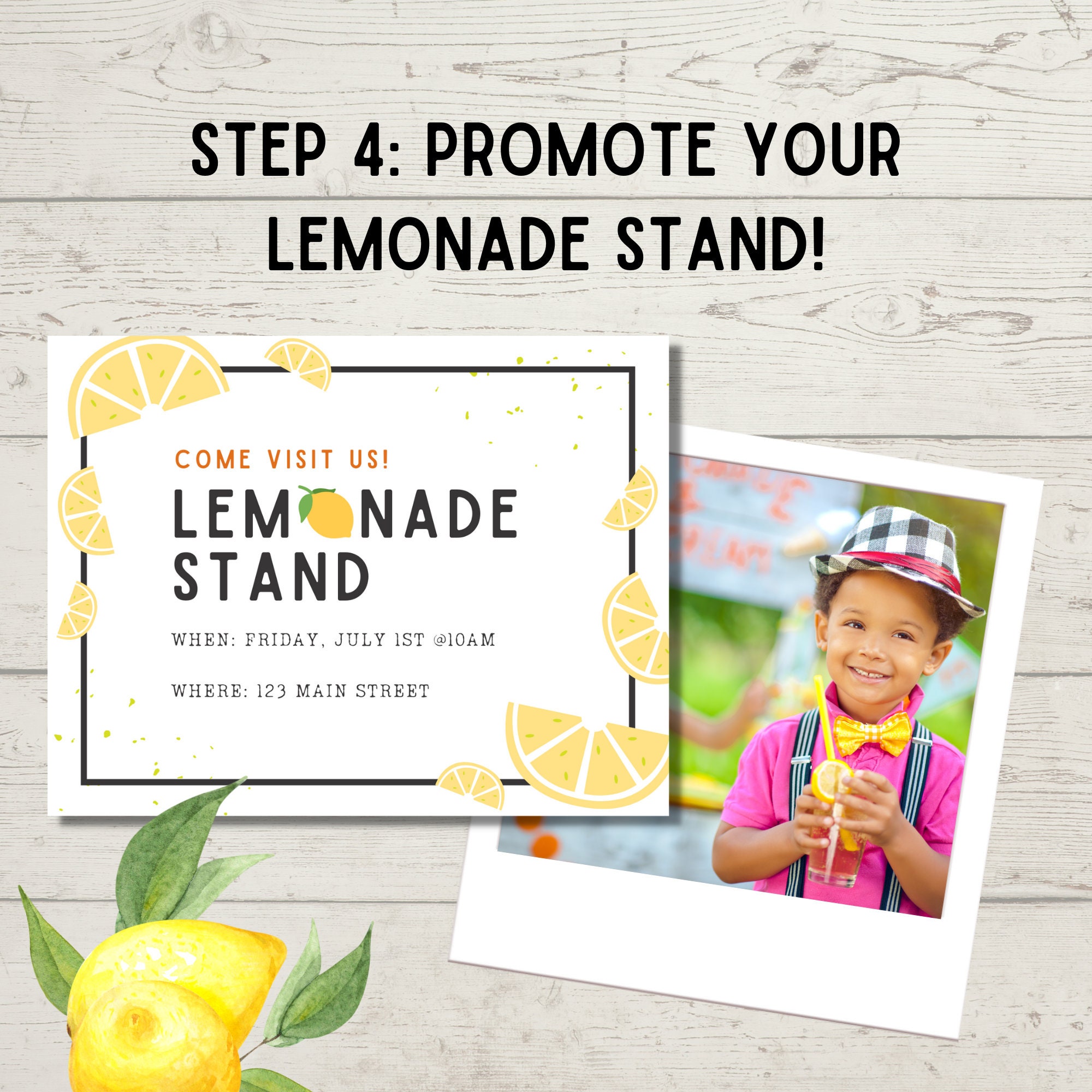 Lemonade Stand Event Flyer – EDITABLE TEMPLATE – Easily Promote Your ...