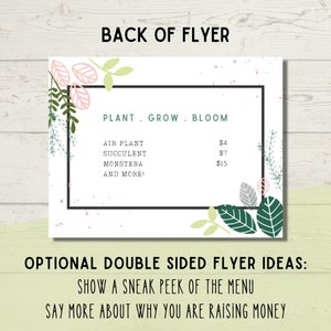 Plant Sale Event Flyer – EDITABLE TEMPLATE – Easily Promote Your Plant ...