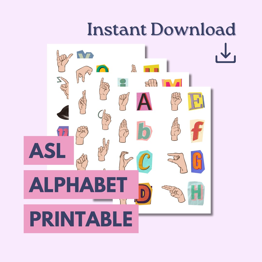 Learn the ASL Alphabet | Learning Lunchbox Notes – INSTANT DOWNLOAD ...