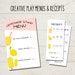 Printable Lemonade Stand Menus and Receipts for Kids Creative Play ...