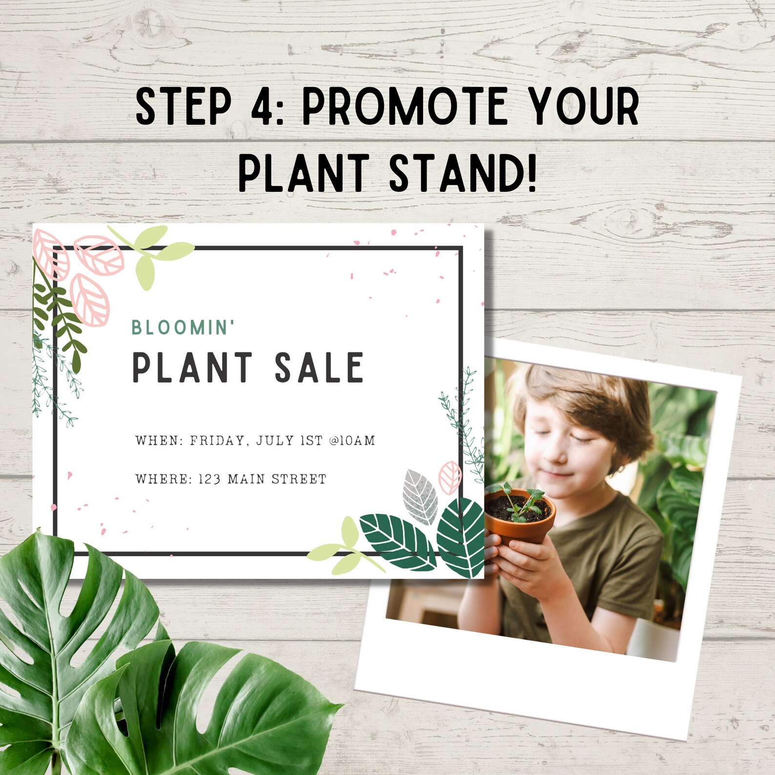 Plant Sale Event Flyer EDITABLE TEMPLATE Easily Promote - Etsy