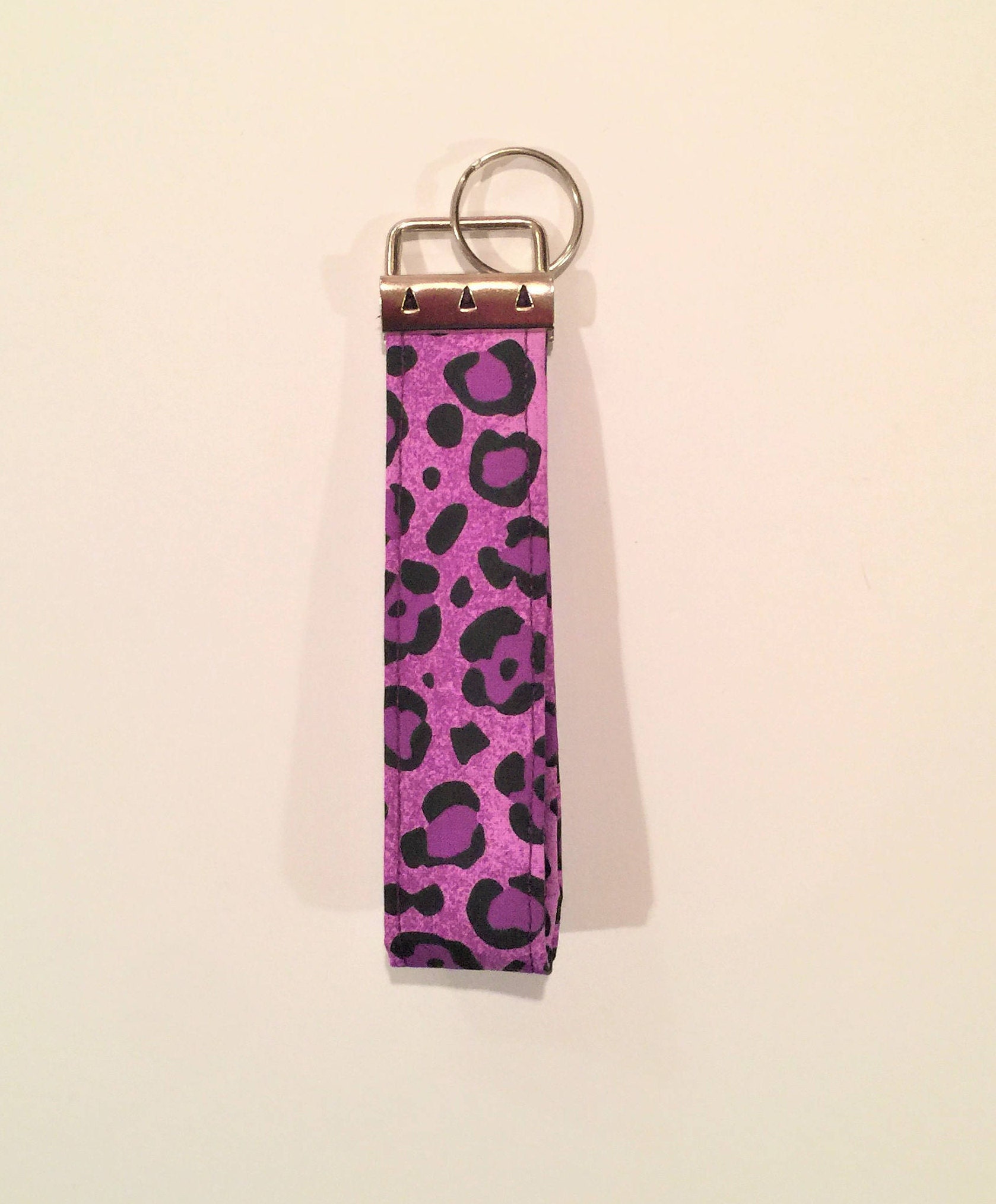 Purple Short Lanyard, Purple Key Wristlet, Purple Key Fob, Fabric ...