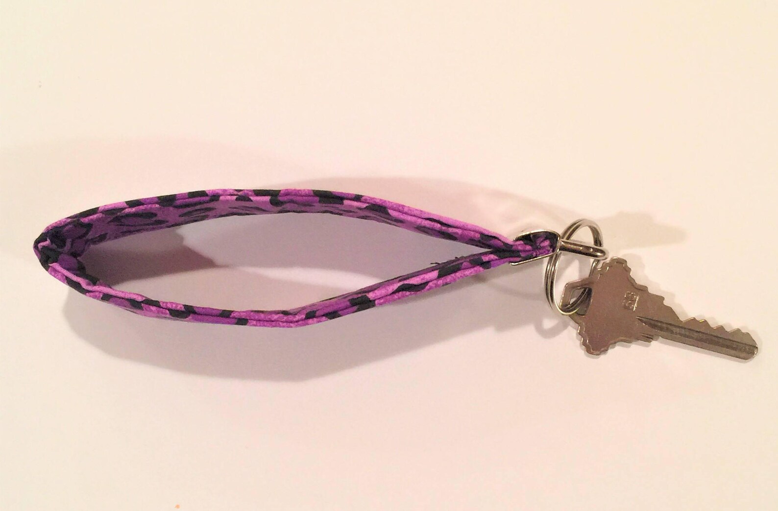 Purple Short Lanyard, Purple Key Wristlet, Purple Key Fob, Fabric ...