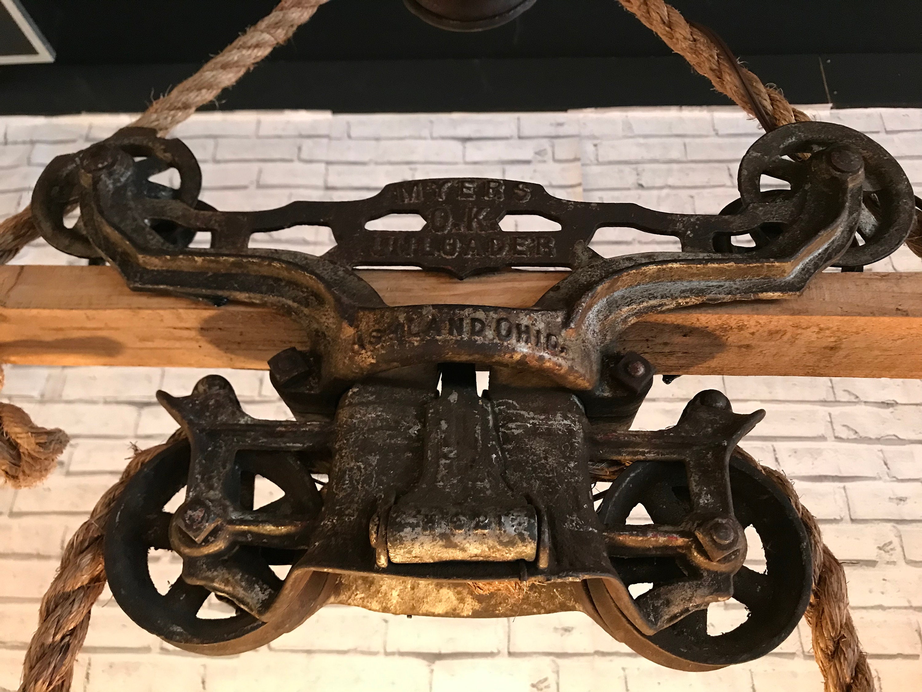 Antique Hay Trolley 4 Lights - Etsy