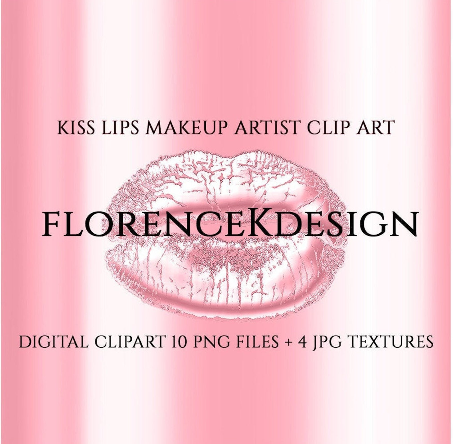Kiss Lips 10 PNG FILES Digital Clipart Commercial Use Makeup Artist ...