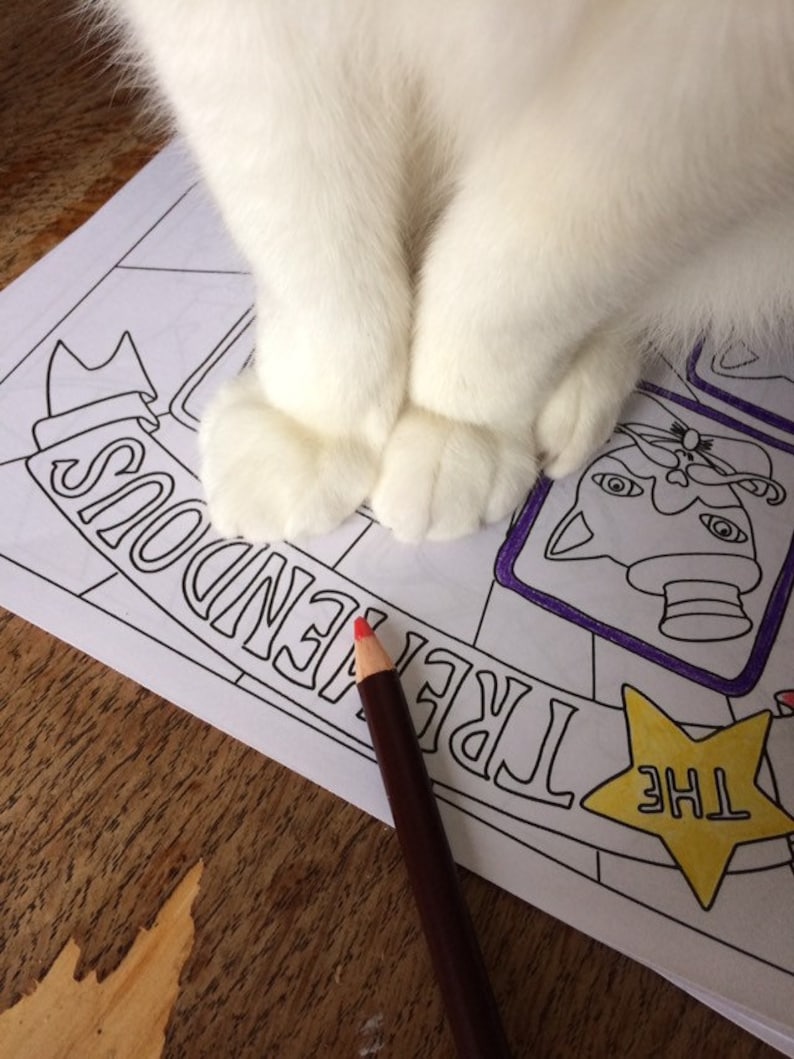 Vintage Circus Poster Cat Circus Colouring Page Instant - Etsy