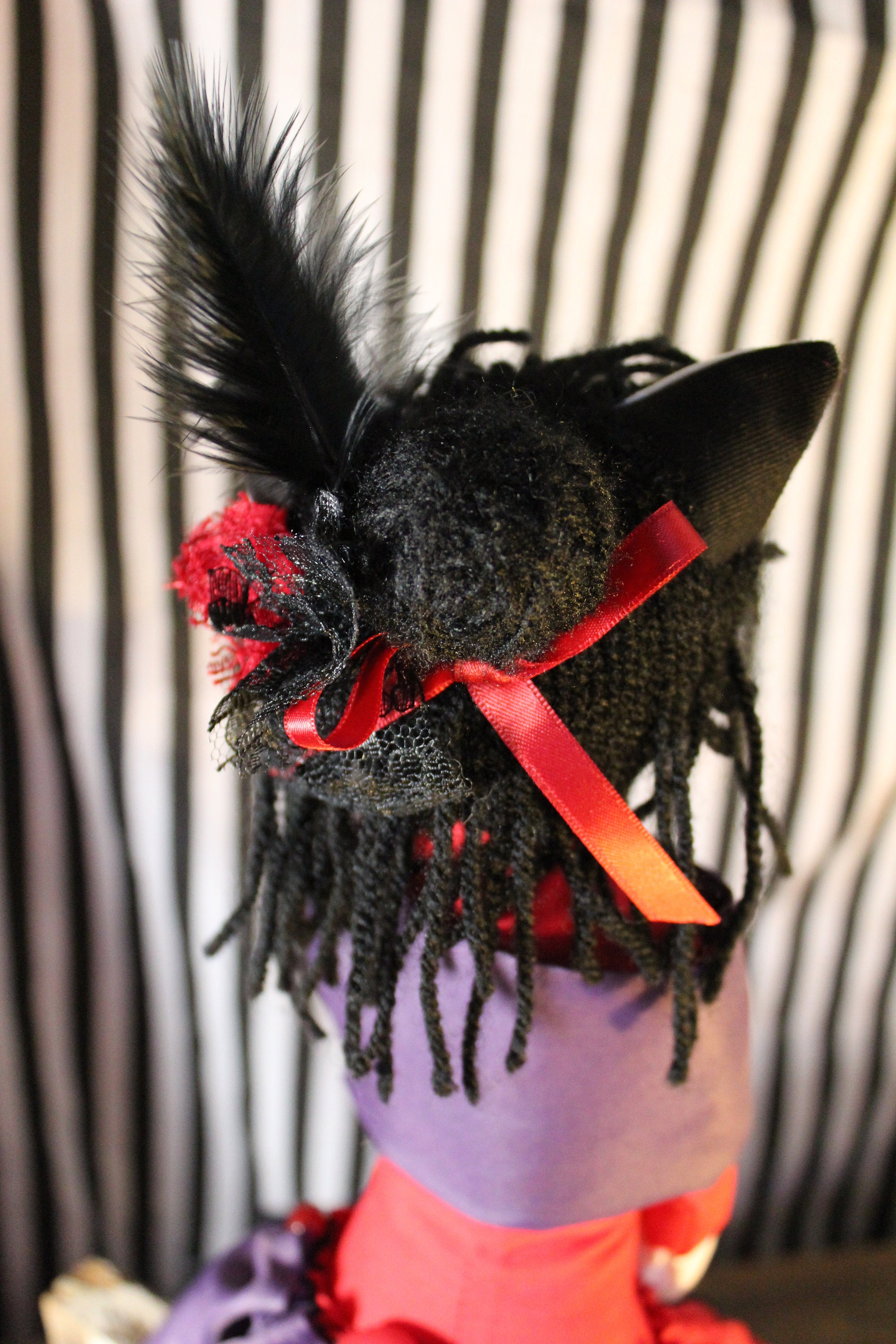 Tuxedo Cat Circus Bearded Lady Teller Art Doll - Etsy UK