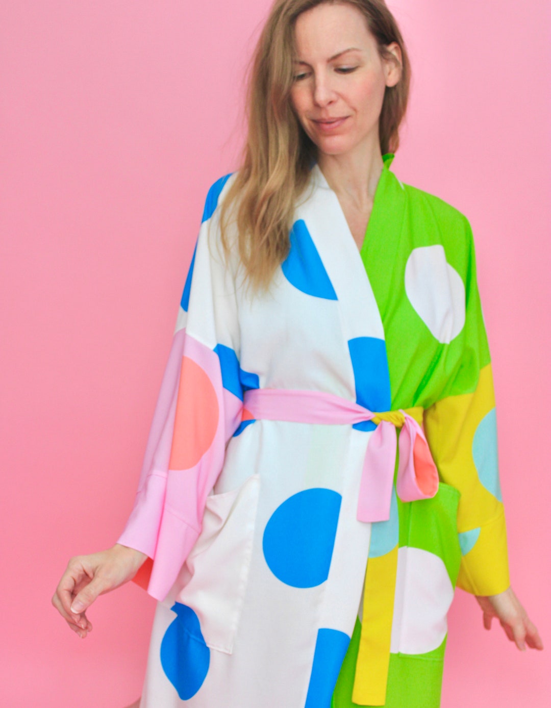 Pretty Housecoat/robe in Dopamine Dot - Etsy
