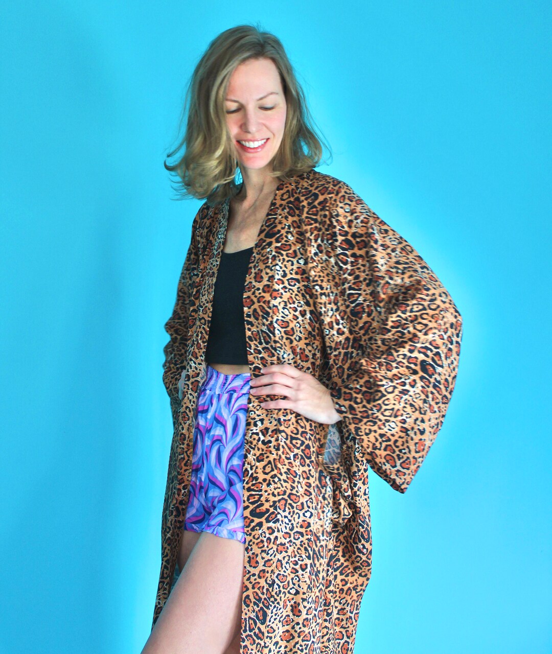Pretty Housecoat, Robe, Custom Lengths in Lucious Leopard - Etsy