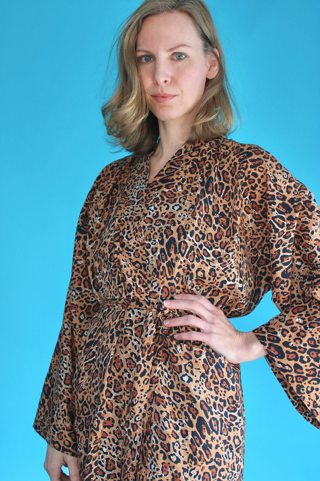 Pretty Housecoat or Kimono Robe, Silky Washable Rayon With Customizable ...