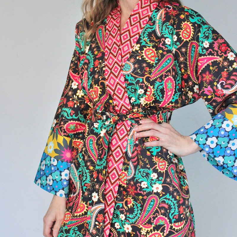 Cotton Kimono Robe - Etsy