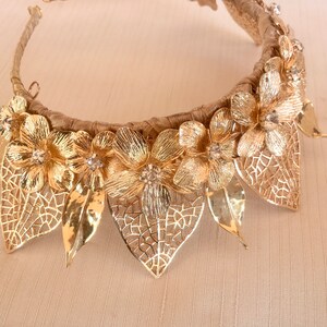 Camille, Golden Flower Crown, Wedding Crown, Wedding Tiara, Bridal ...