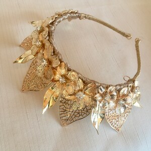 Camille, Golden Flower Crown, Wedding Crown, Wedding Tiara, Bridal ...