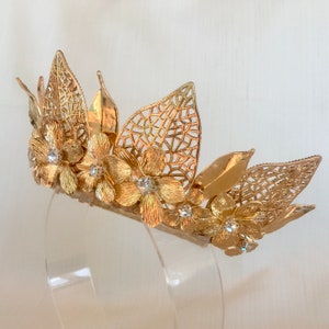 Camille, Golden Flower Crown, Wedding Crown, Wedding Tiara, Bridal ...