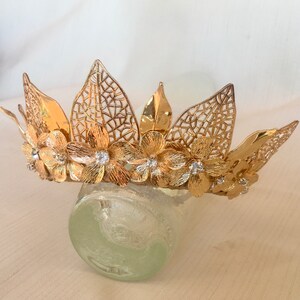 Camille, Golden Flower Crown, Wedding Crown, Wedding Tiara, Bridal ...
