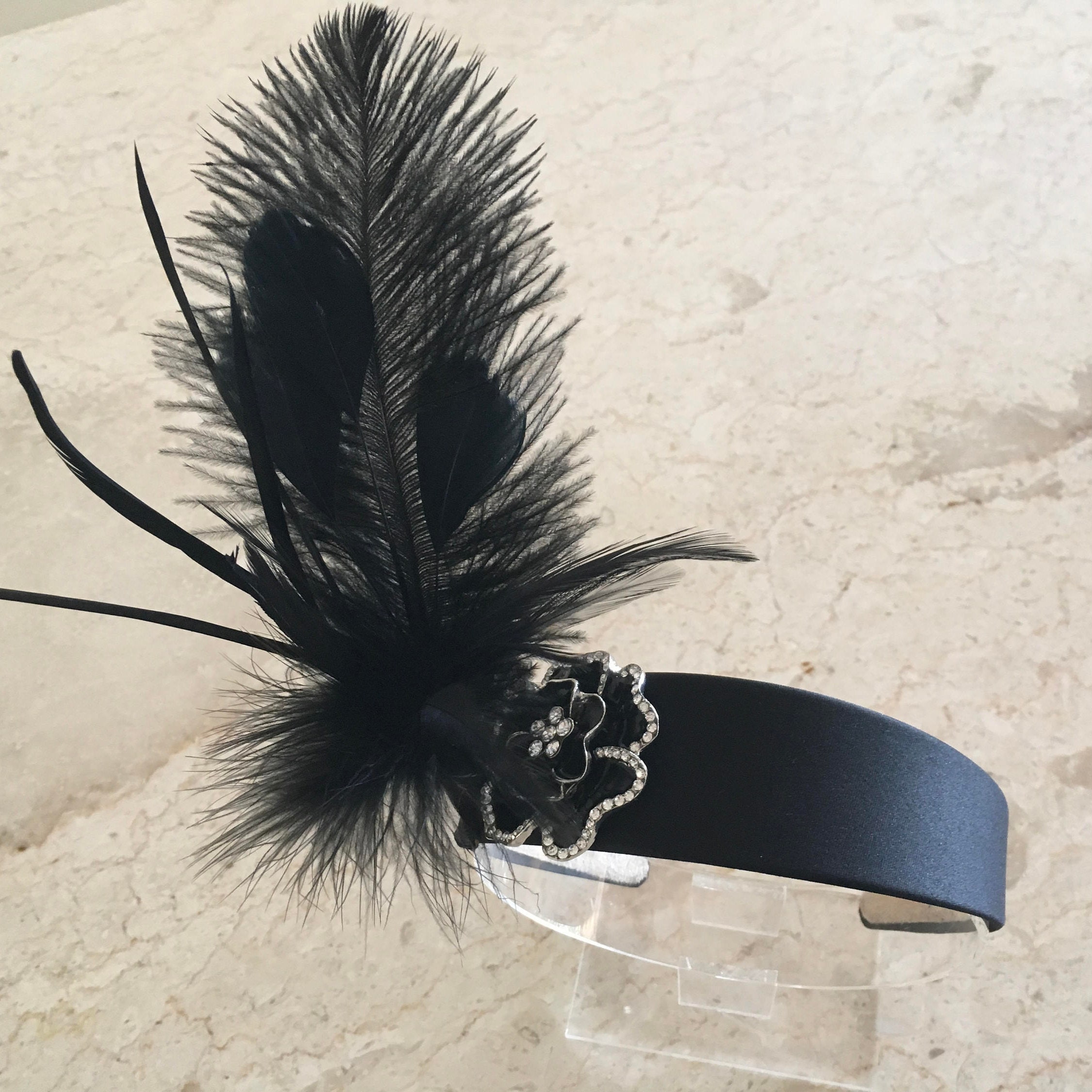 Simply Black Fascinator Race Day Headpiece Races Fascinator | Etsy