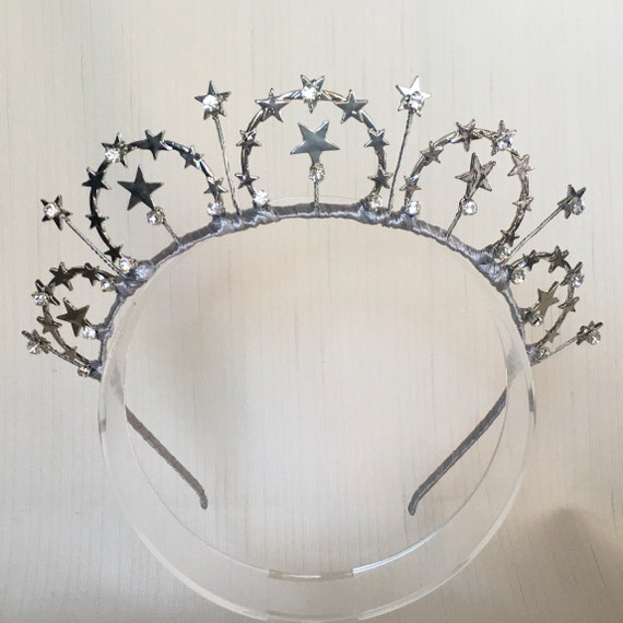 Little Star Silver Rustic Star Tiara Star Headband Star - Etsy