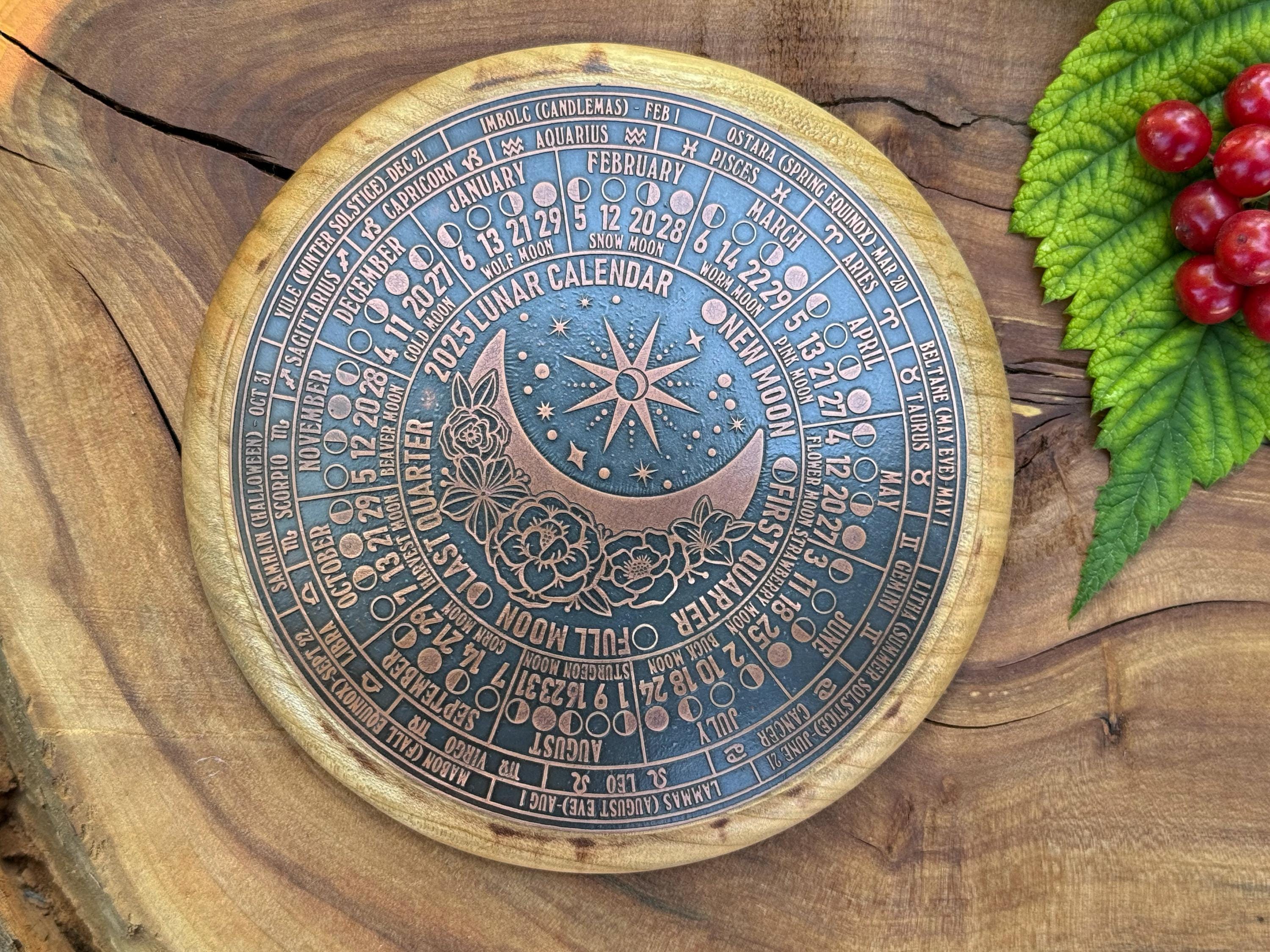 Pagan Wicca Wheel of the Year, Moon Calendar 2026, Lunar Calendar 2026 ...
