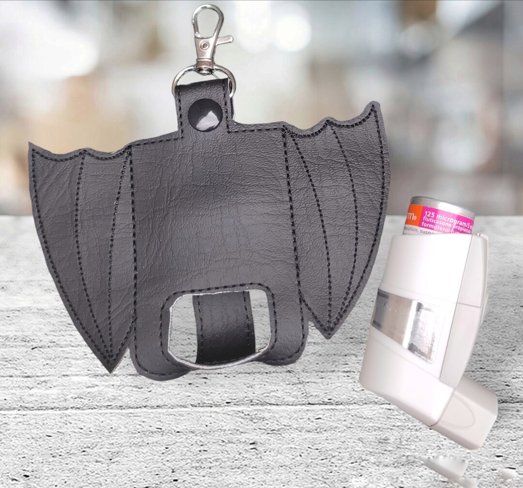 Bat Winged Inhaler Holder, Inhaler Case Keyring, Inhaler Case, Gothic ...