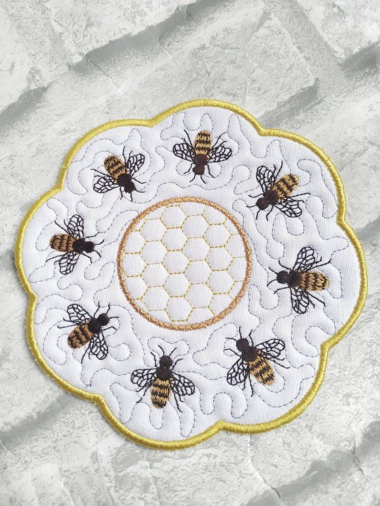 Bee Table Centerpiece Pretty Candle Mat Tealight Tea Light | Etsy