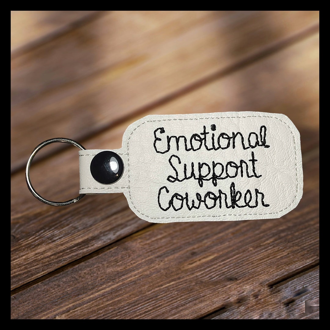 Emotional Support Coworker Keychain, Inspirational Coworker Keyring ...