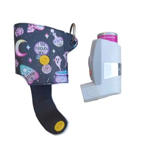 Witchy Fabric Inhaler Holder, Inhaler Case Keyring, Proair, Ventolin ...