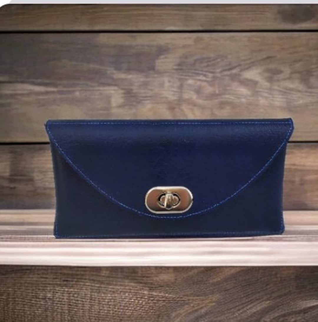 Dark Blue Clutch Bag, Evening Bag, Elegant Purse, Pouch, Clasp Bag ...