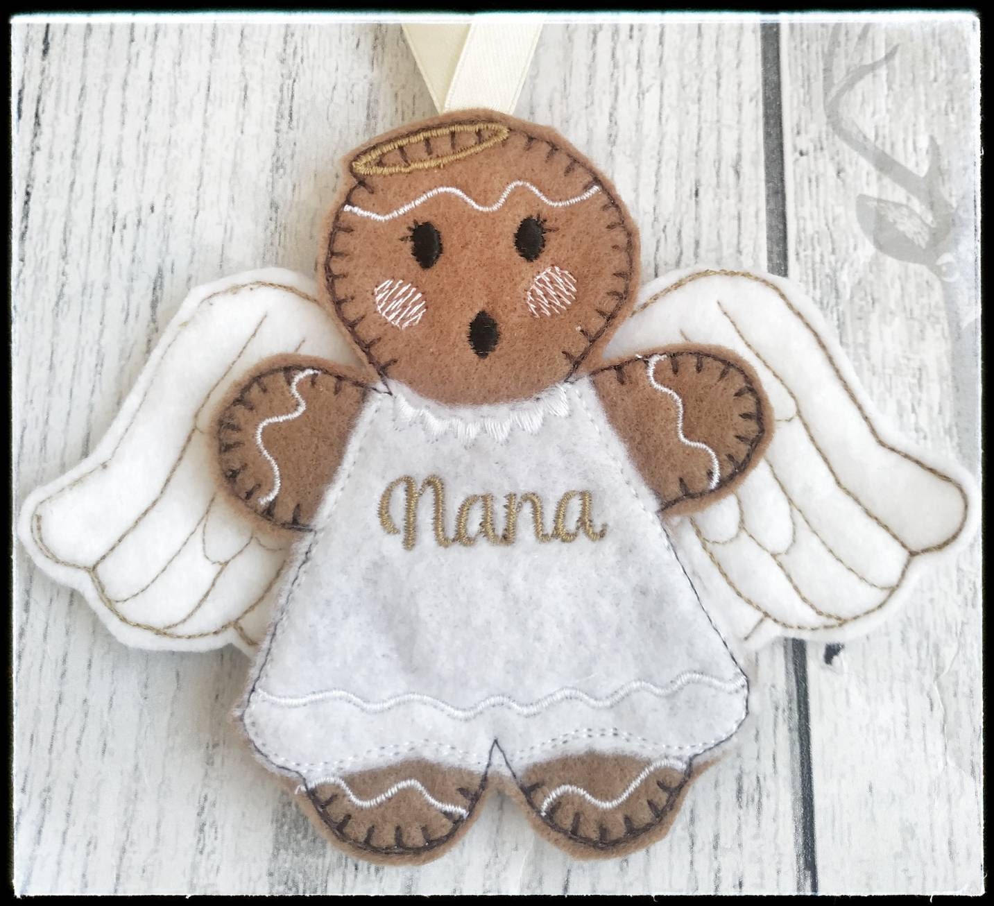 Angel Gingerbread Men Christmas Tree Decoration Felt - Etsy UK