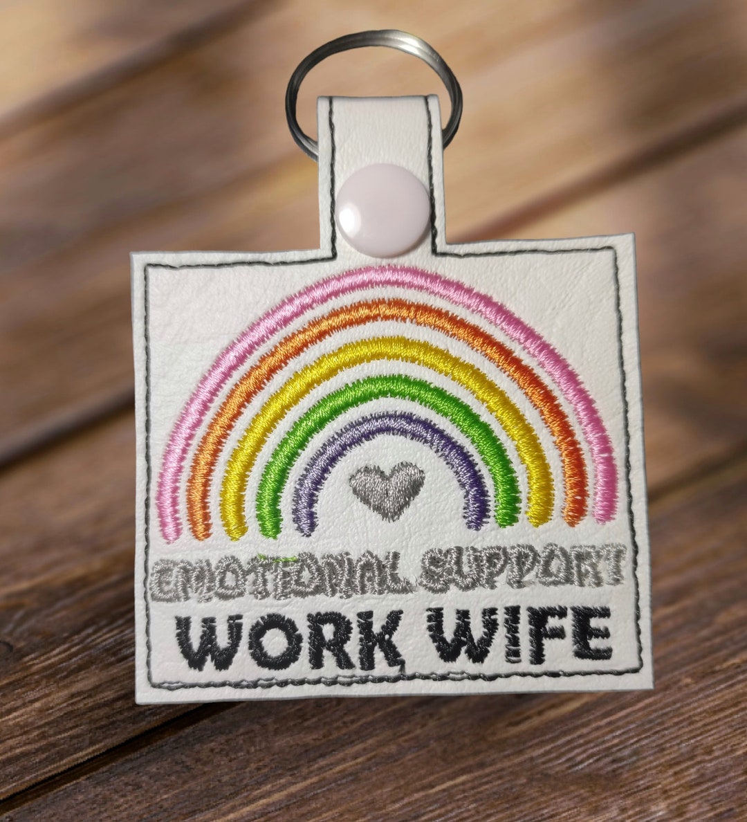 Emotional Support Work Wife Keychain, Coworker Keepsake, Friendship ...
