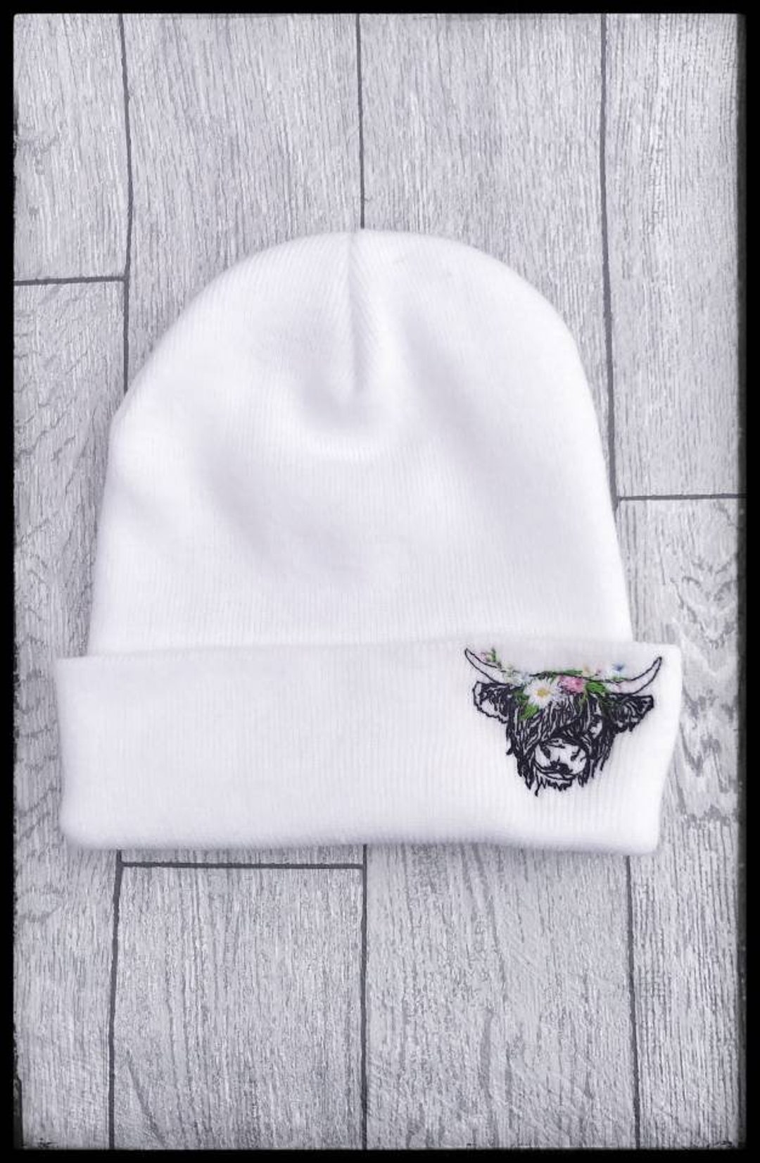Highland Cow Beanie, Highland Cow Hat,embroidered Adult Hat Unisex ...