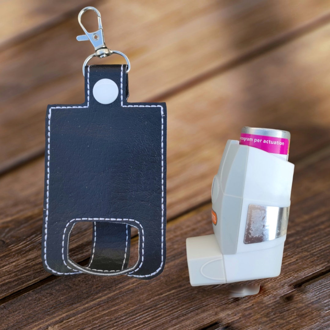 Black Inhaler Holder, Inhaler Case Keyring, Inhaler Case, Inhaler Pouch ...