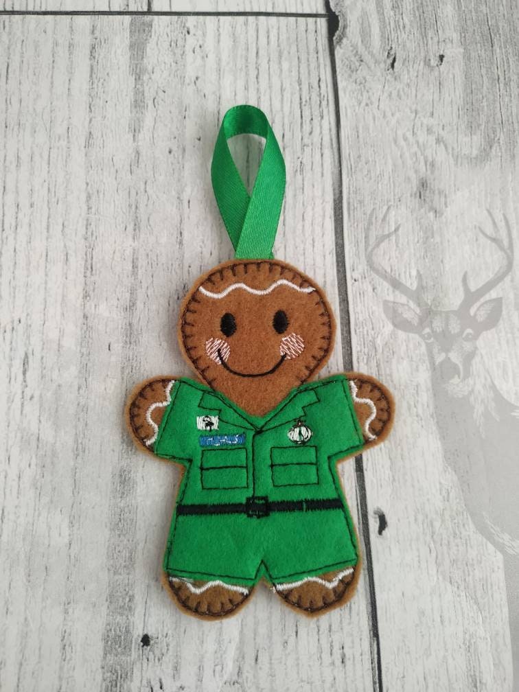 Paramedic Gingerbread Man, Ambulance Worker, Thank You Gift, Christmas ...