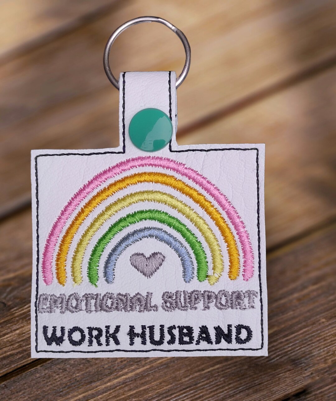 Emotional Support Work Husband Keychain, Coworker Keepsake, Friendship ...