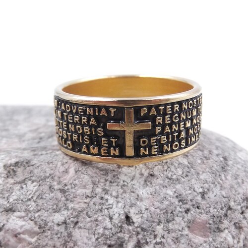 Our Father Ring in Latin Silver Band 925 Religious Ring - Etsy