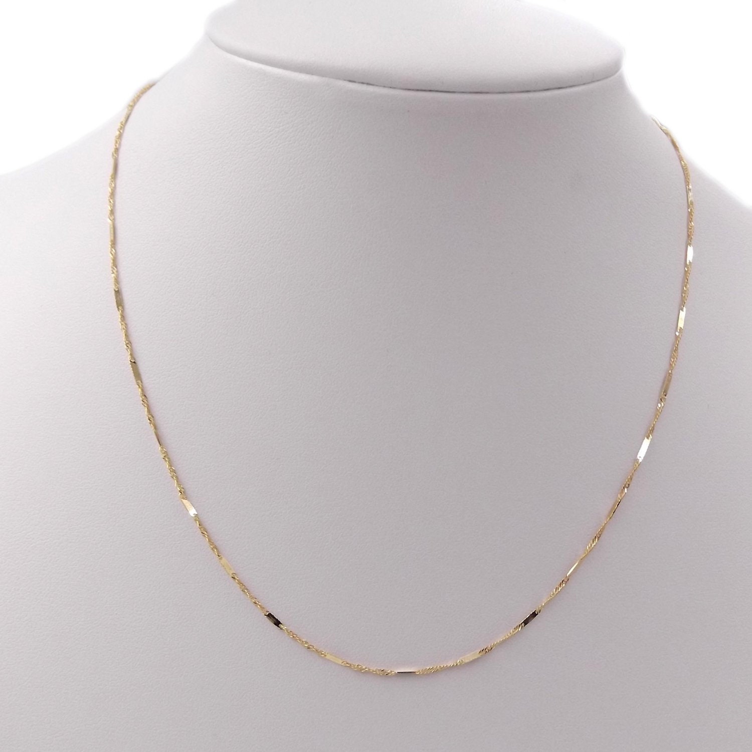 Cadena de oro de 14 kt collar de mujer cadena alterna de oro | Etsy