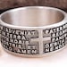 Men's Ring in 925 Silver, Prayer Ring in Latin, Our Father Ring ...